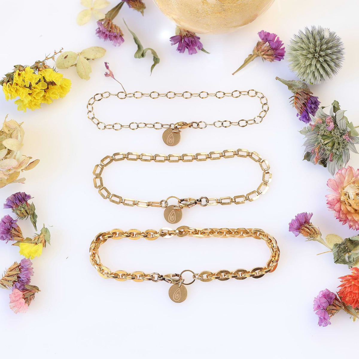 Heavy Gauge Gold Link Chain Bracelet | Breathe Autumn Rain Jewelry